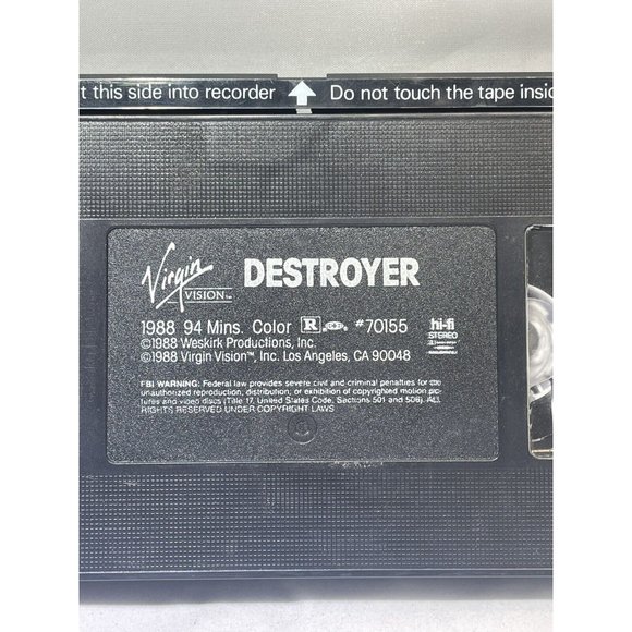 Media | Destroyer Vhs 1988 Lyle Alzado Virgin Vision Vhs Video Tape ...